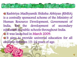 RMSA ppt athira rajan | PPTX