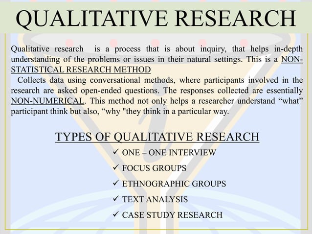 METHODS OF RESEARCH QUALITATIVE AND QUANTITATIVE | PPT