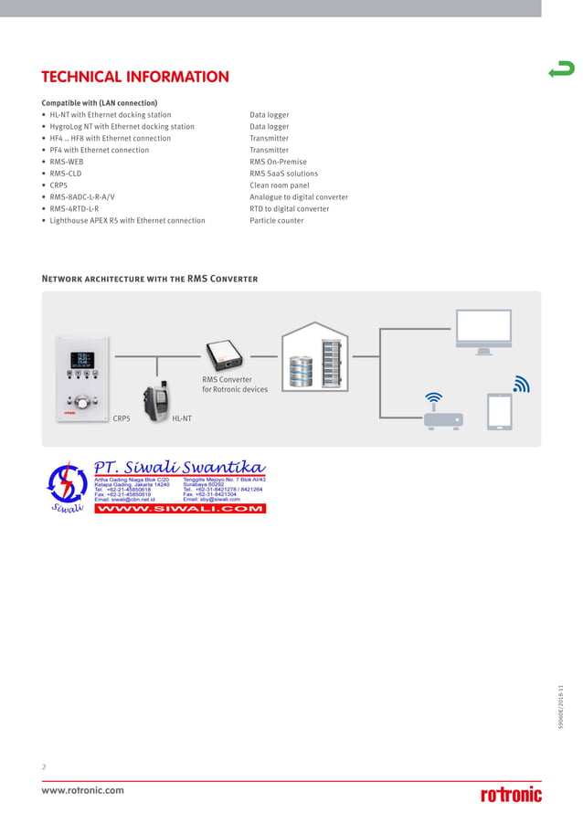 Rotronic RMS Catalog | PDF