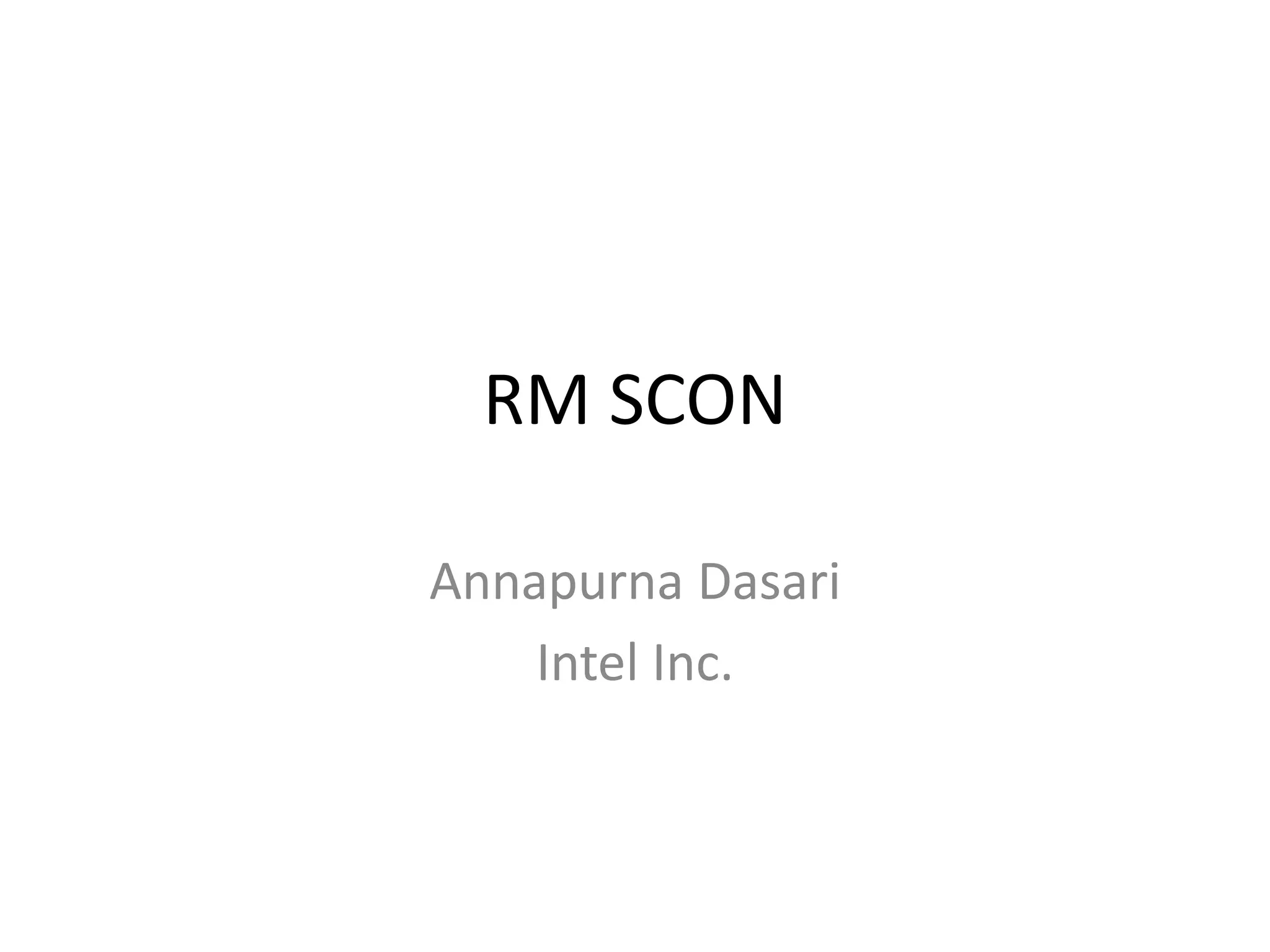 Rm scon | PPT