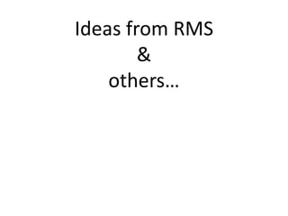 RMS Ideas | PPT