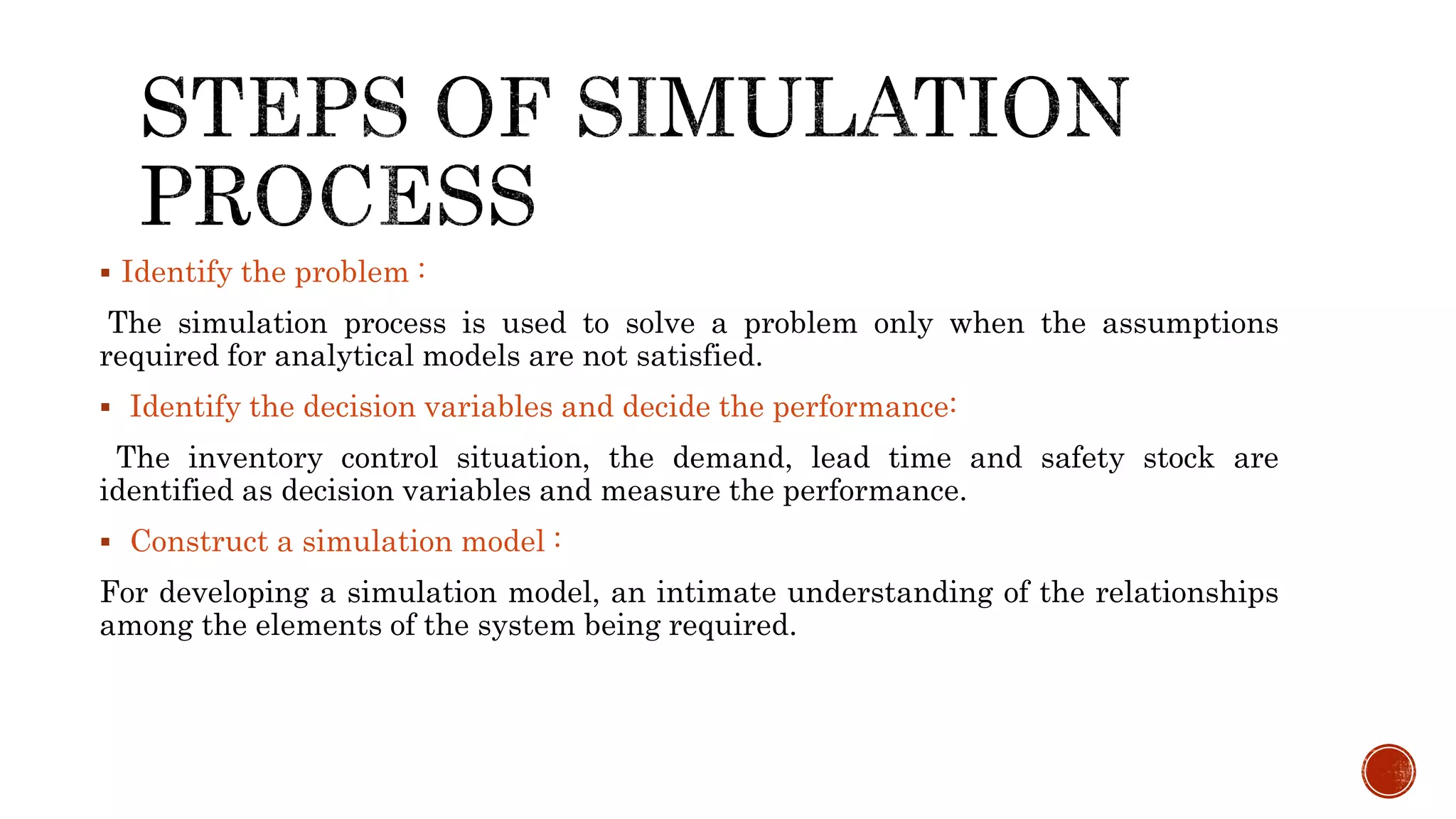 simulation modelling | PPT