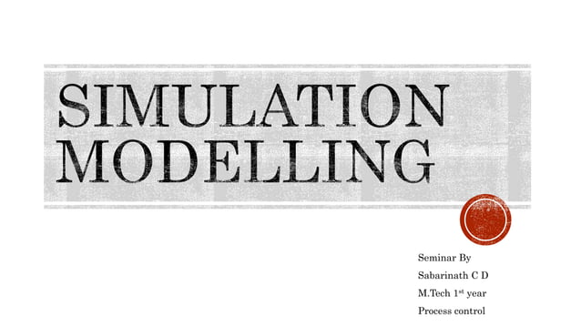 simulation modelling | PPT