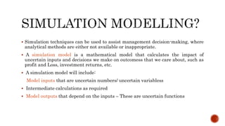 simulation modelling | PPT