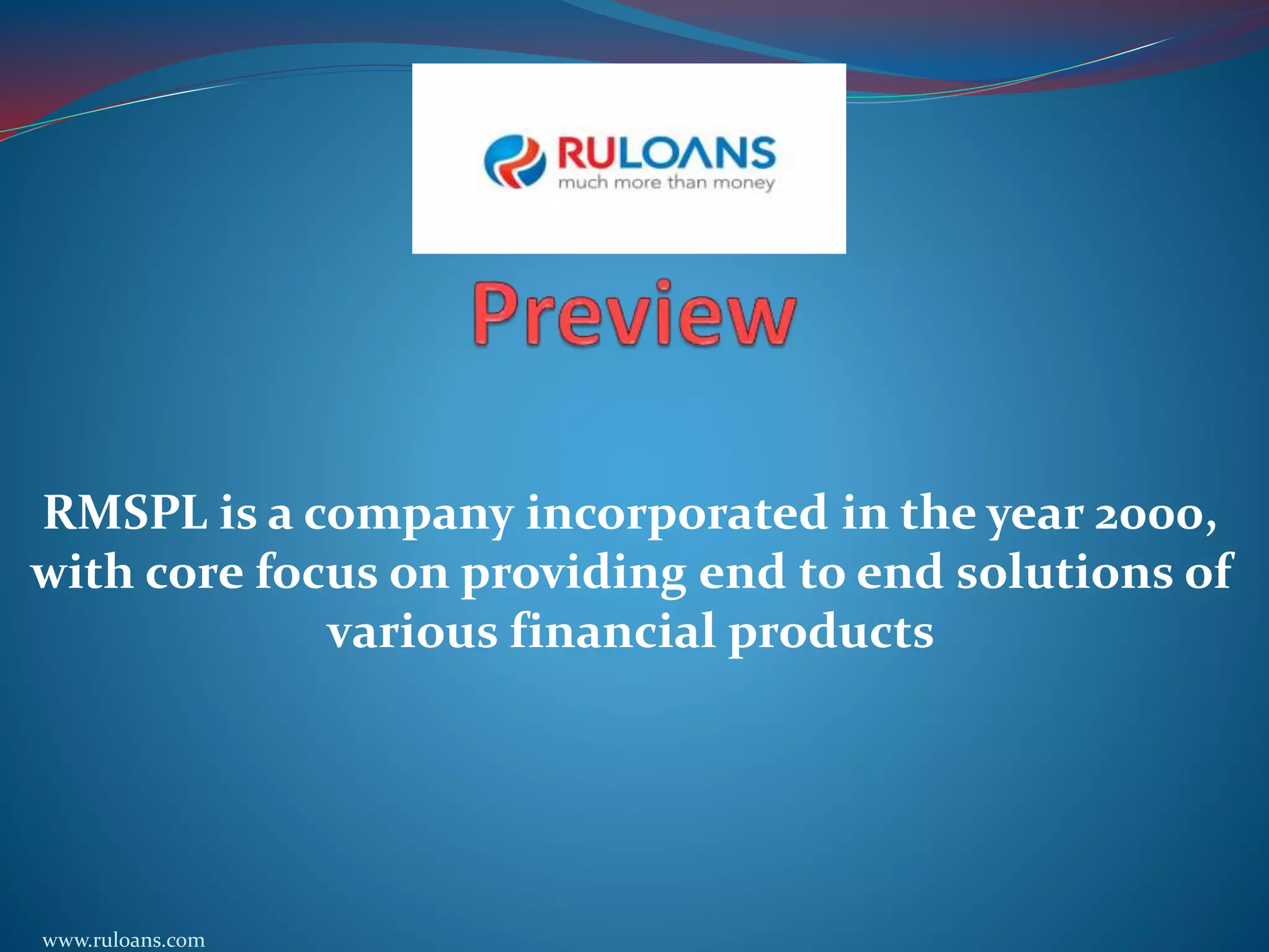 Ruloans - Loan Comparison Website | PPTX