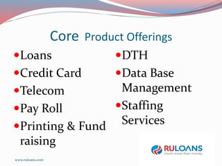 Ruloans - Loan Comparison Website | PPTX