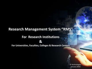 Research Management System "RMS" | PPTX