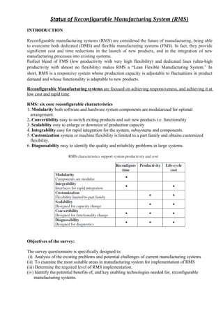 Rms questionnire | PDF