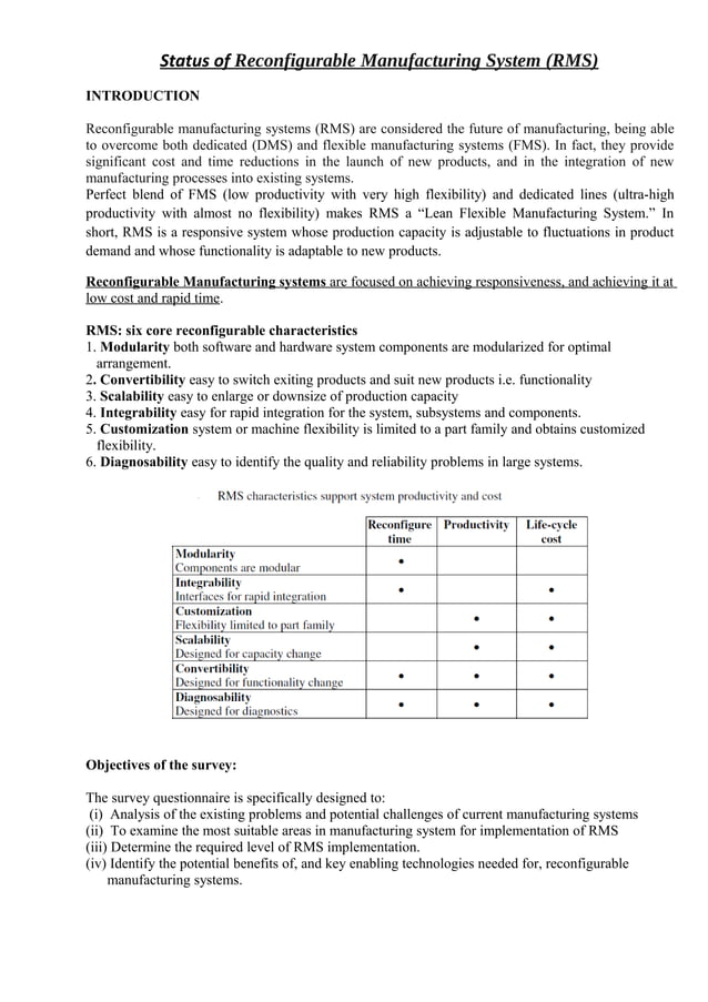 Rms questionnire | PDF