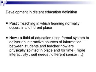 distent education | PPT