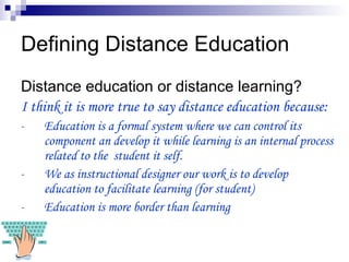 distent education | PPT