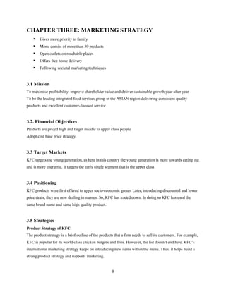 Strategic Marketing plan of KFC | PDF