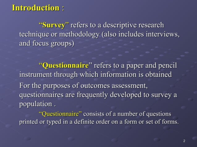 Data Collection survey instruments & methods of Questionnaire | PPT