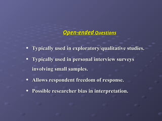 Data Collection survey instruments & methods of Questionnaire | PPT