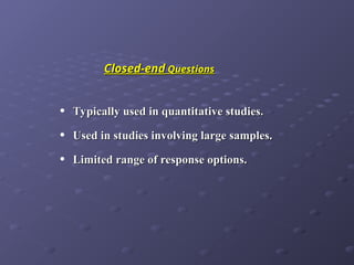 Data Collection survey instruments & methods of Questionnaire | PPT