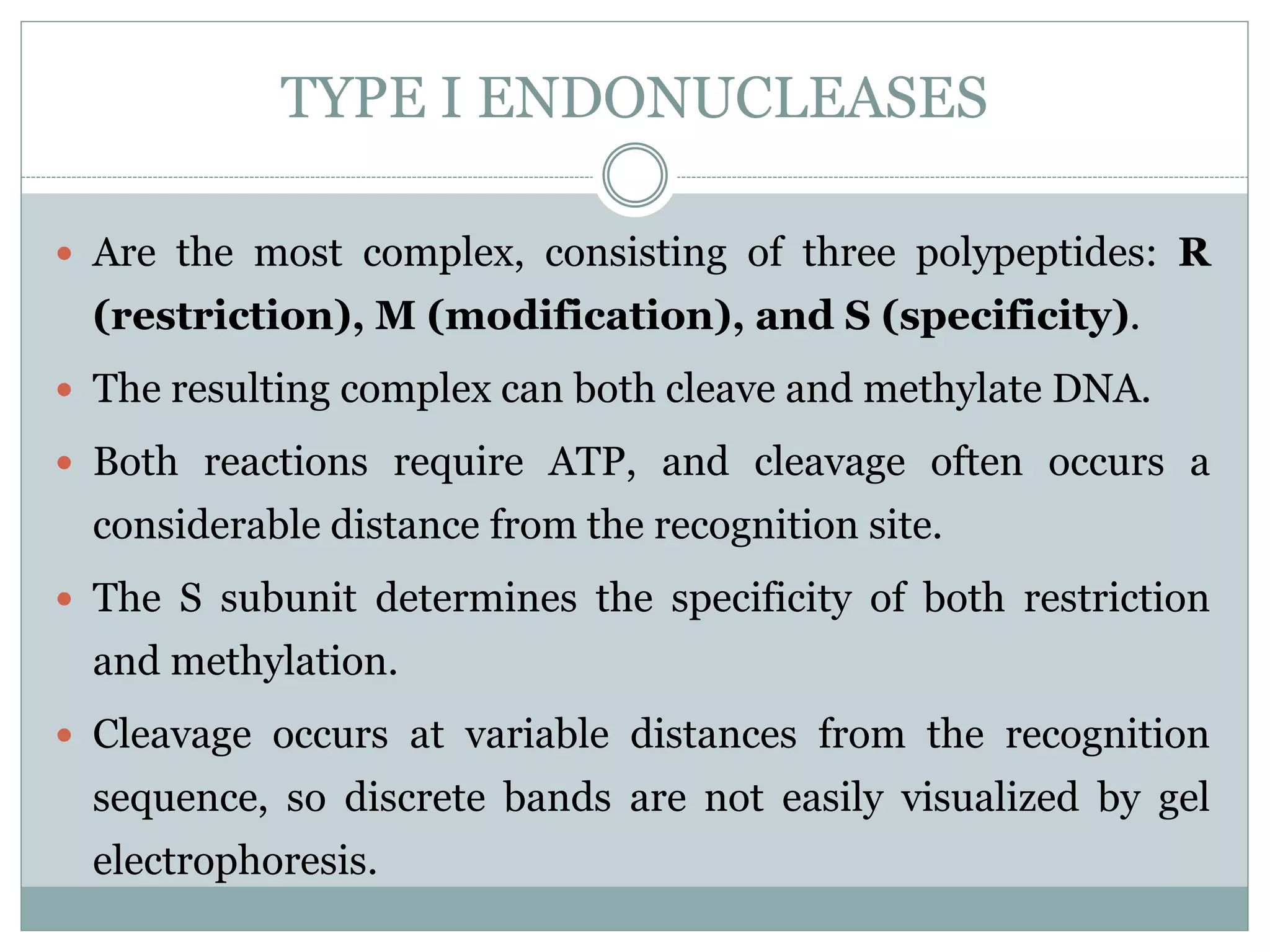 Restriction Modification System Types Of Restriction Enzymes Pptx