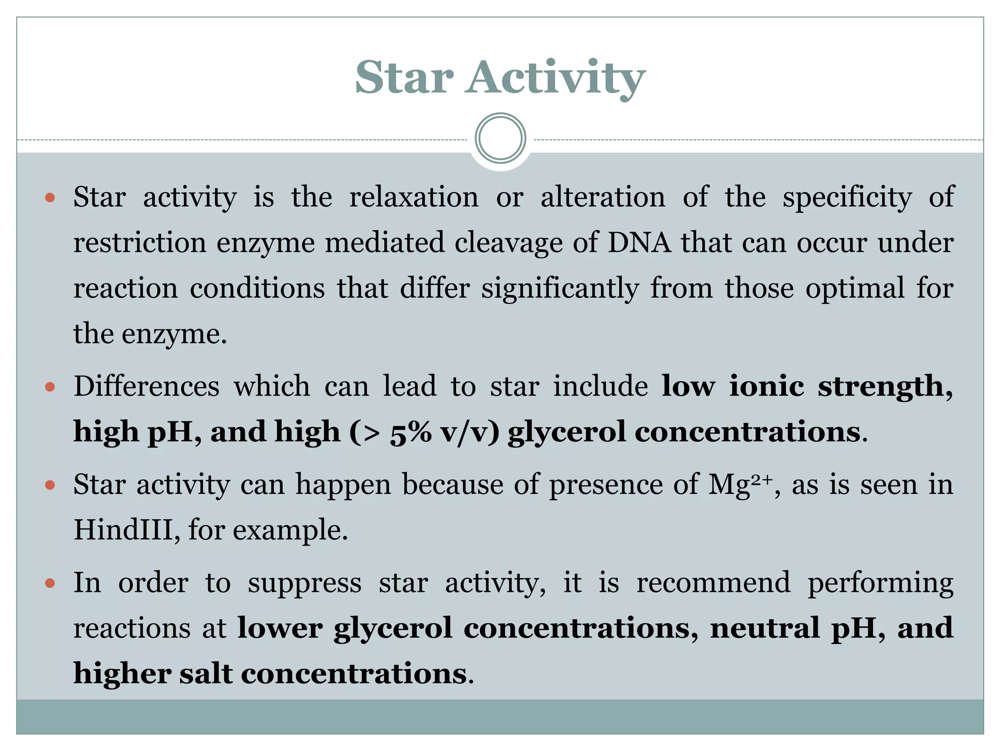 Restriction Modification System Types Of Restriction Enzymes Pptx