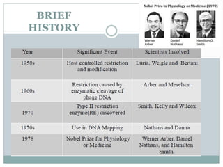 Restriction-Modification system, Types of Restriction enzymes | PPTX