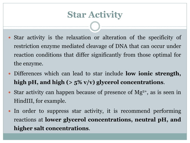 Restriction Modification System Types Of Restriction Enzymes Pptx