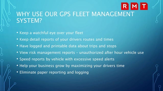 Rmt fleet management | PPT