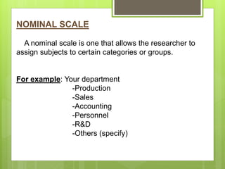Research Methodology - types of scale | PPTX