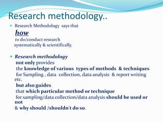 introduction Research methodology | PPTX