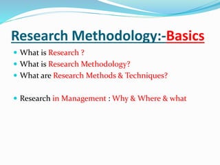 introduction Research methodology | PPTX