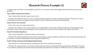 Research Methodology Brief overview of the methods | PPTX