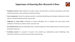 Research Methodology Brief overview of the methods | PPTX