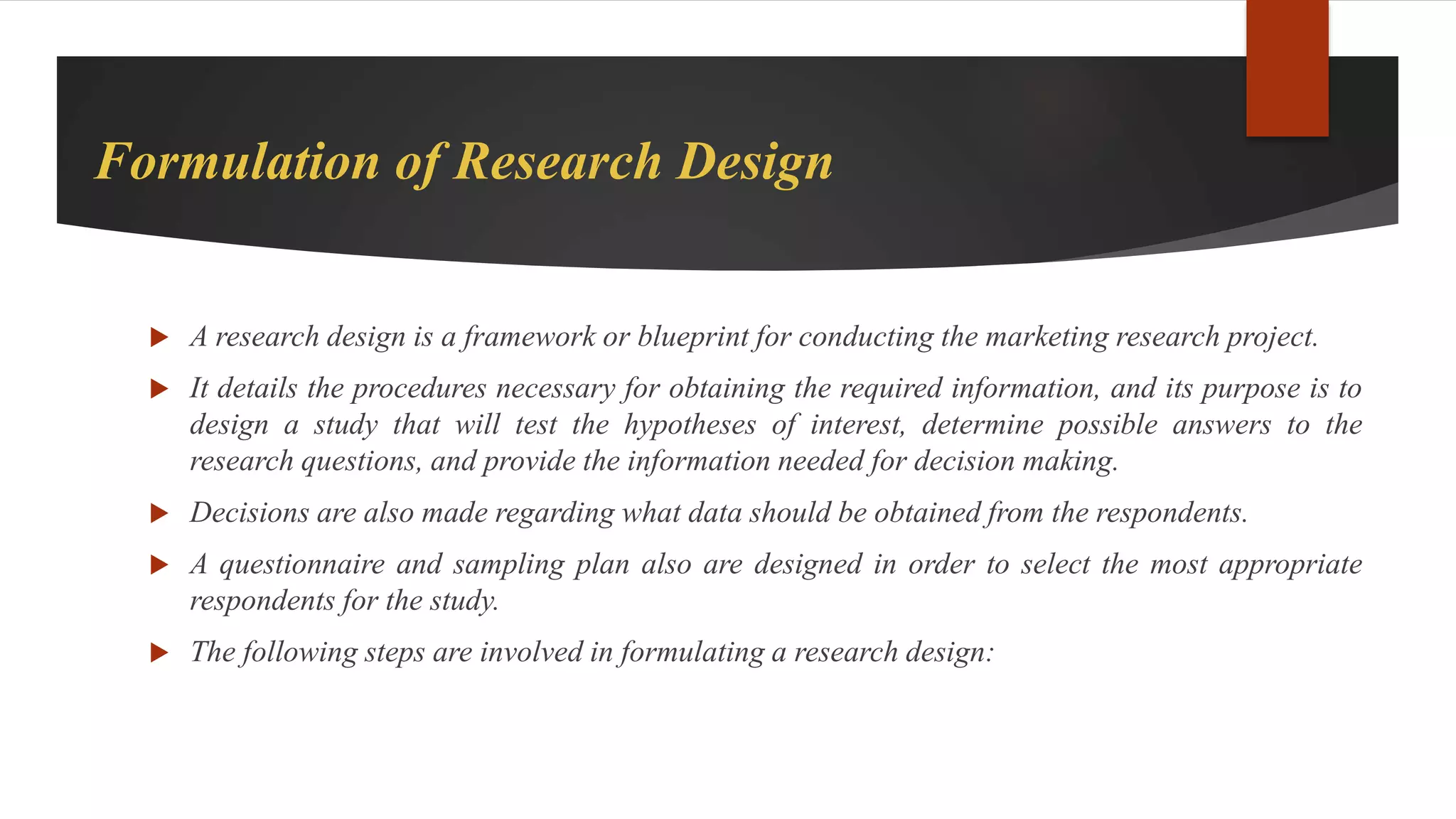 Research Methodology - Research Design & Sample Design | PPTX