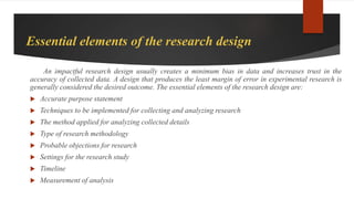Research Methodology - Research Design & Sample Design | PPTX