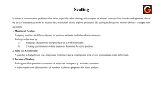 Research methodology scale of measurement | PPTX