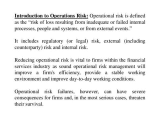 Operations Risk Management | PPTX