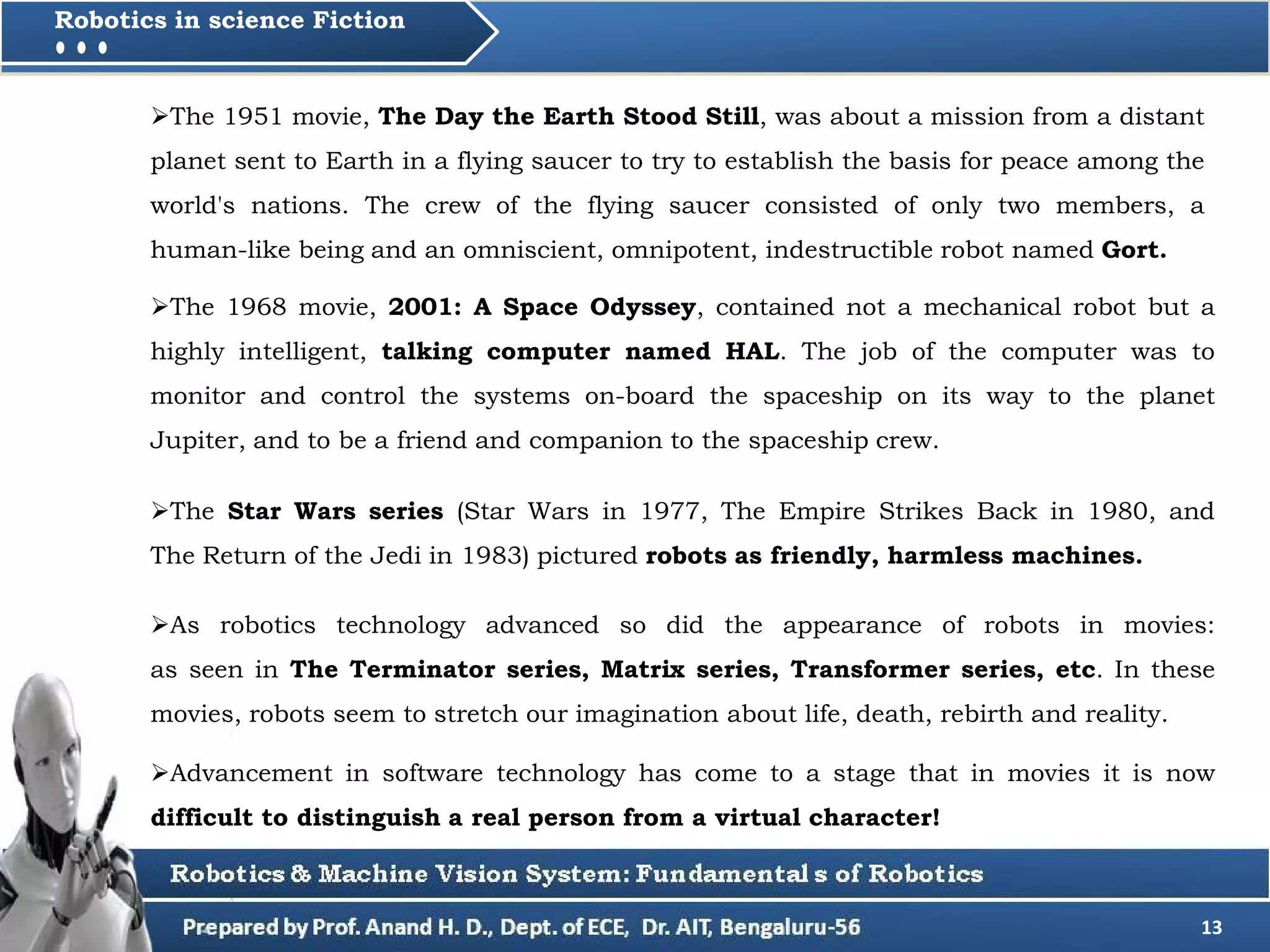 Fundamentals of Robotics and Machine Vision System | PDF