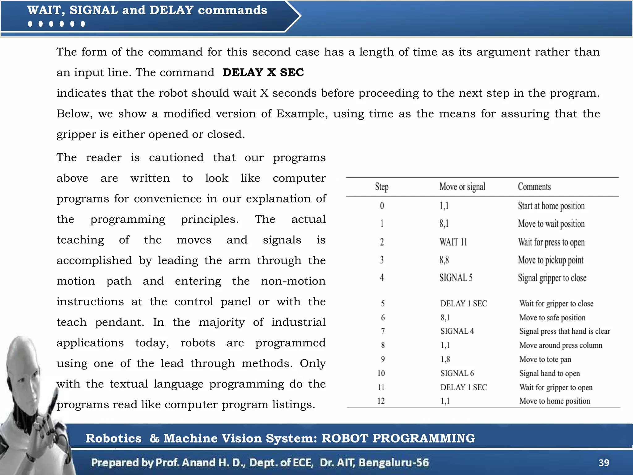 RMV robot programming | PDF