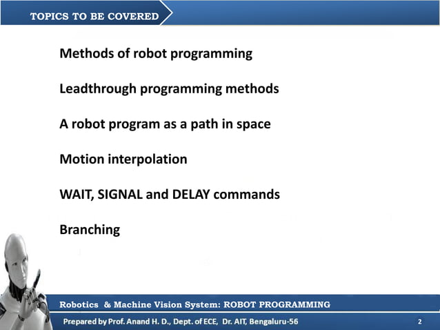 RMV robot programming | PDF