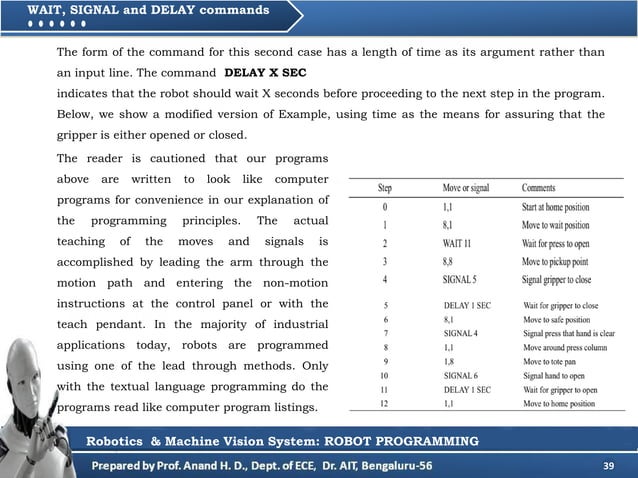 RMV robot programming | PDF