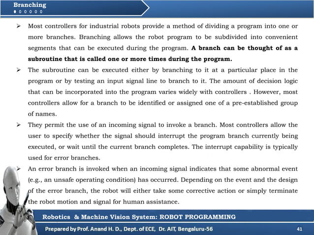 RMV robot programming | PDF