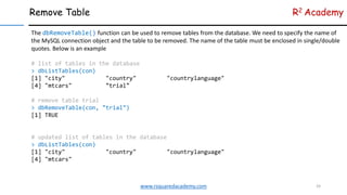 RMySQL Tutorial For Beginners | PDF