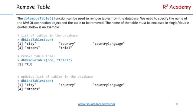 RMySQL Tutorial For Beginners | PDF