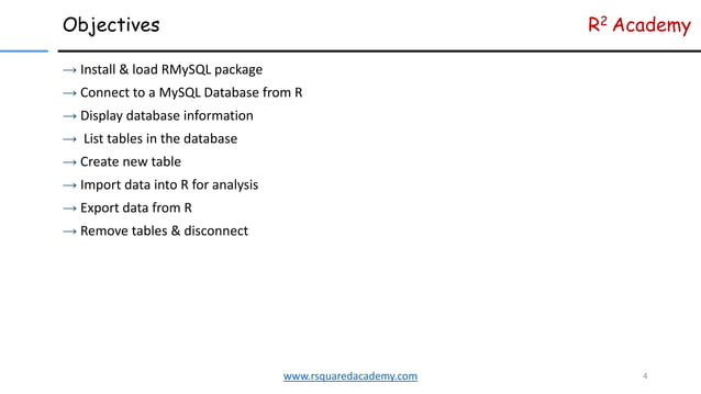 RMySQL Tutorial For Beginners | PDF