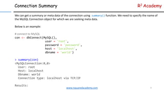 RMySQL Tutorial For Beginners | PDF