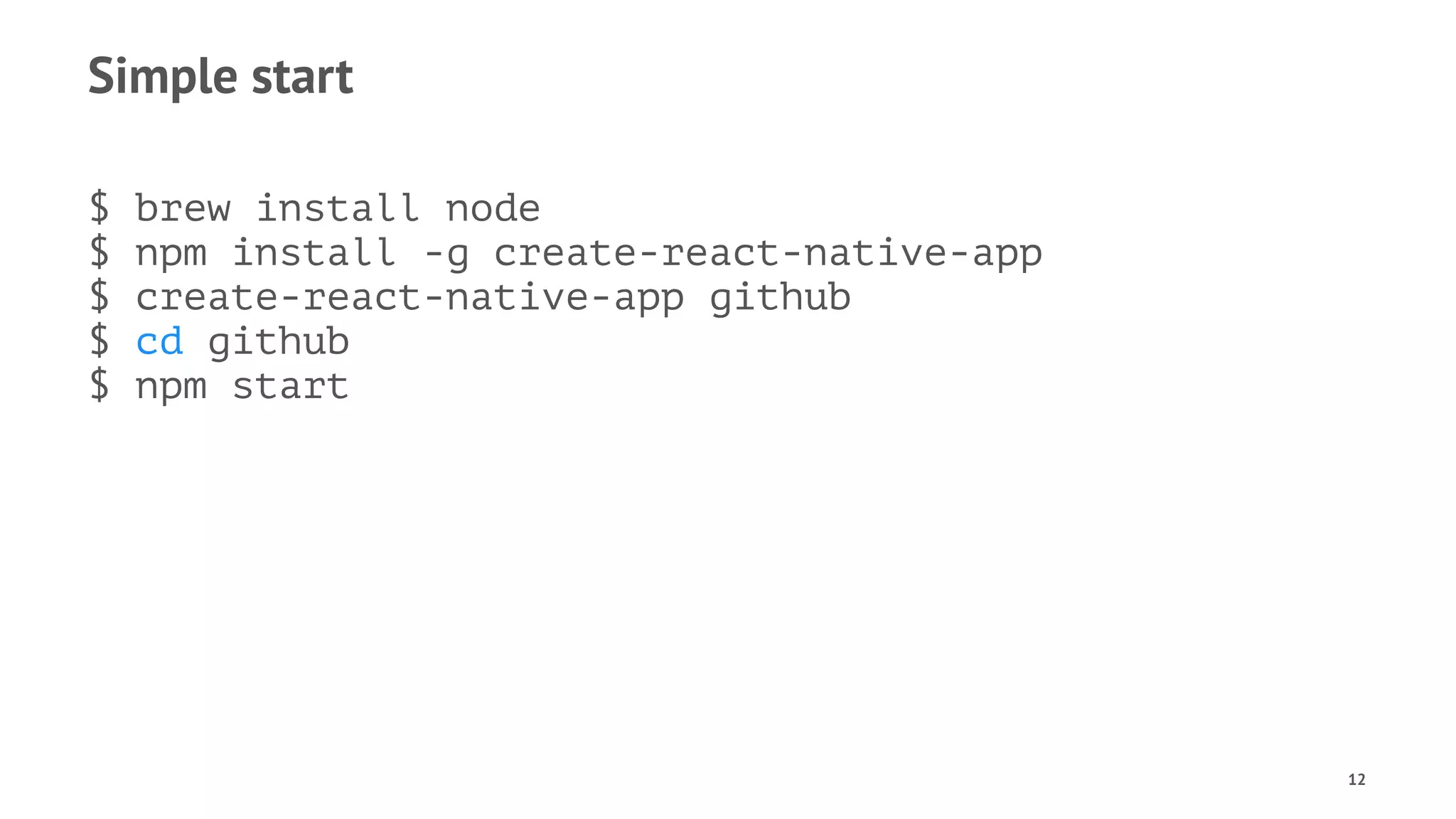 Mobile Open Day: React Native: Crossplatform fast dive | PPT