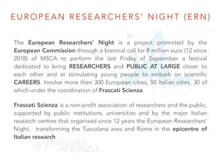 Researchers Night Frascati Scienza | PPT