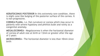 Abnormalities of Shape of Cornea and Corneal Opacity.pptx