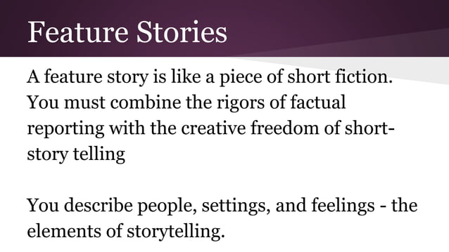 Audio Feature Stories | PPTX
