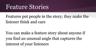 Audio Feature Stories | PPTX