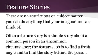 Audio Feature Stories | PPTX