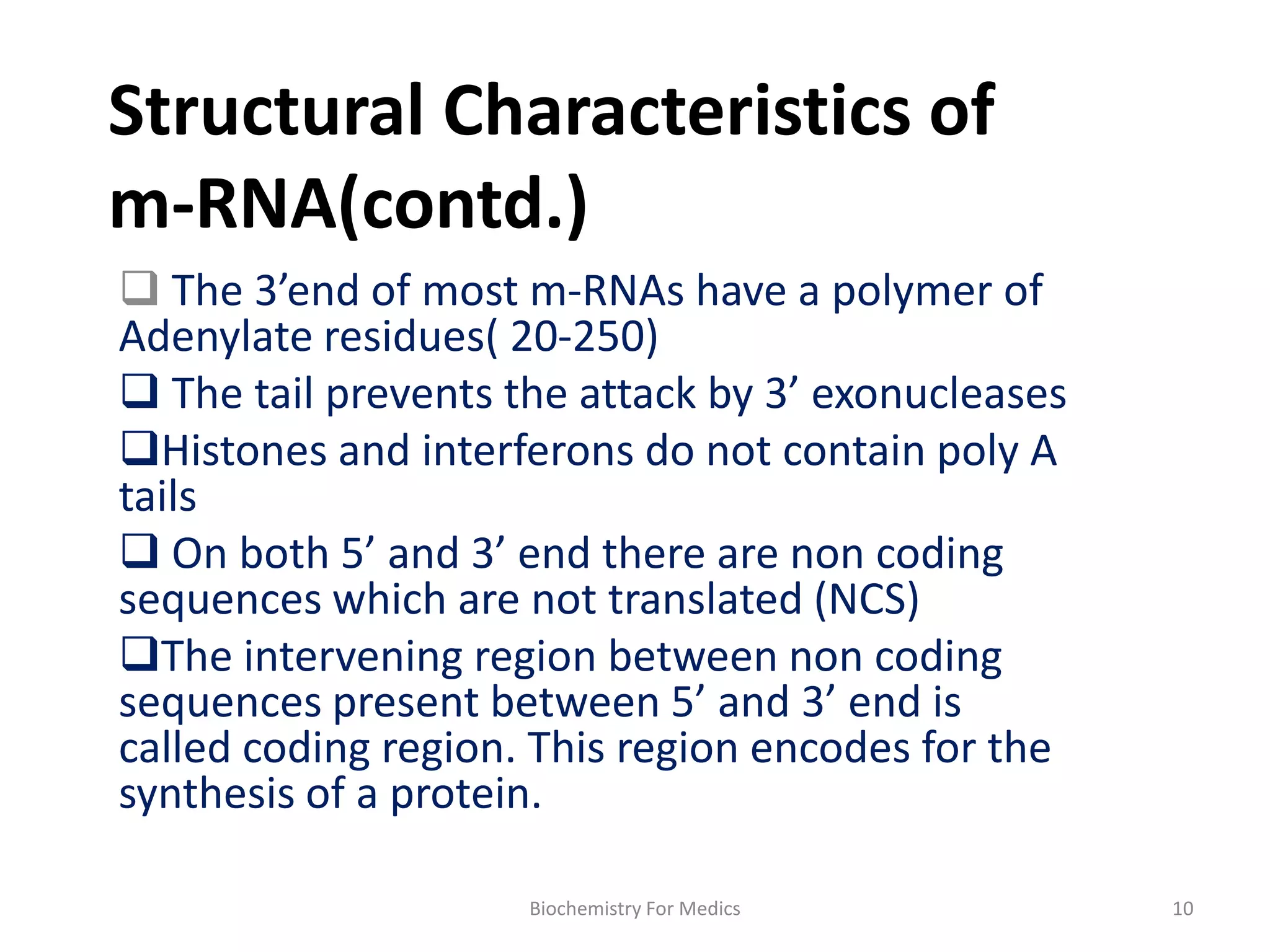 RNA- Structure, Types and Functions | PPTX