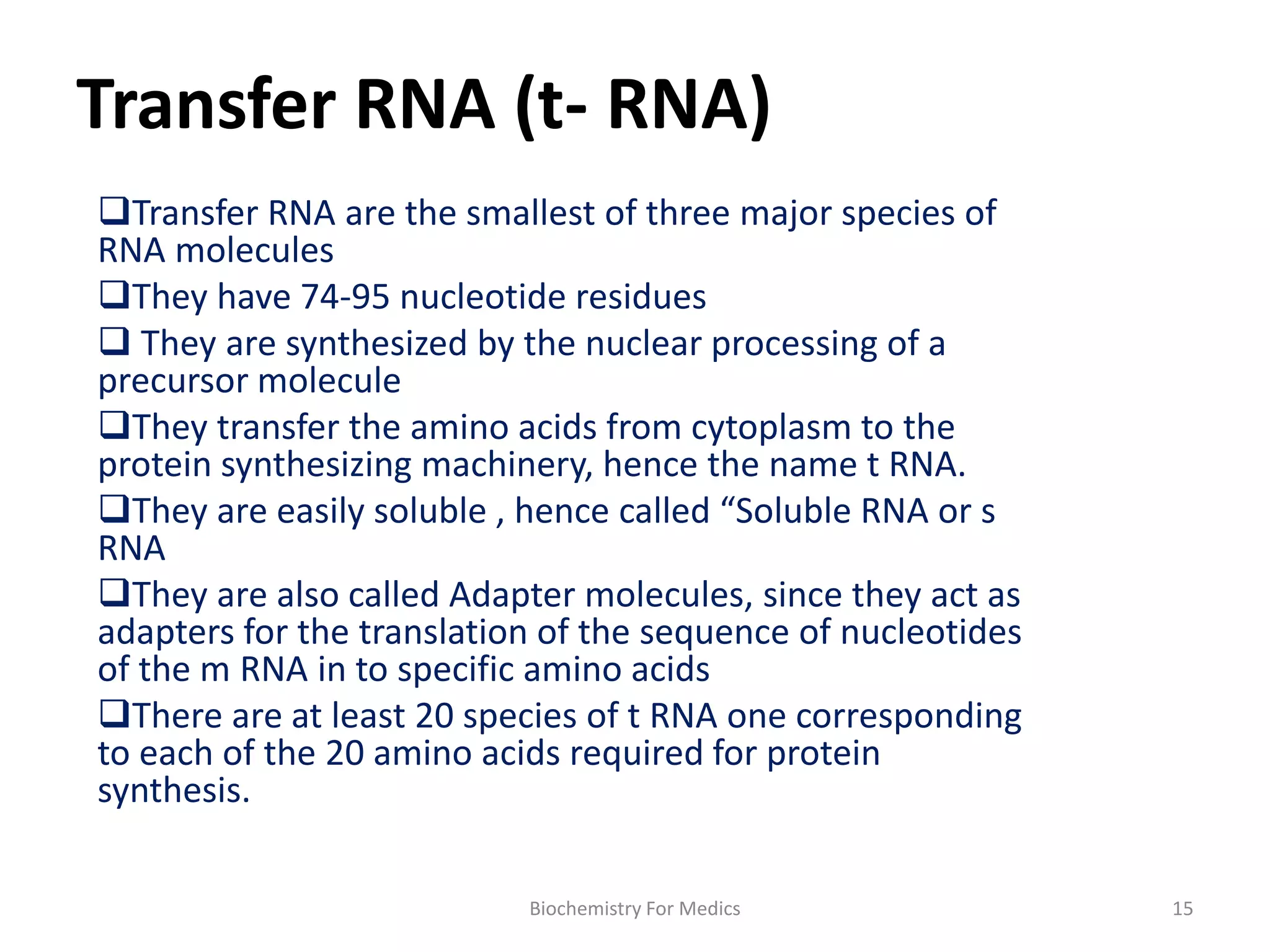 RNA- Structure, Types and Functions | PPTX